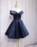 Short Satin Off Shoulder Homecoming Dress For Prom gh898 – girlhomeshops