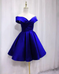Short Satin Off Shoulder Homecoming Dress For Prom gh898 – girlhomeshops